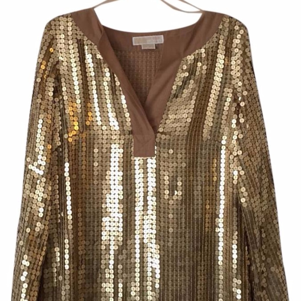 Michael Kors Gold Sequin Tunic - Gem